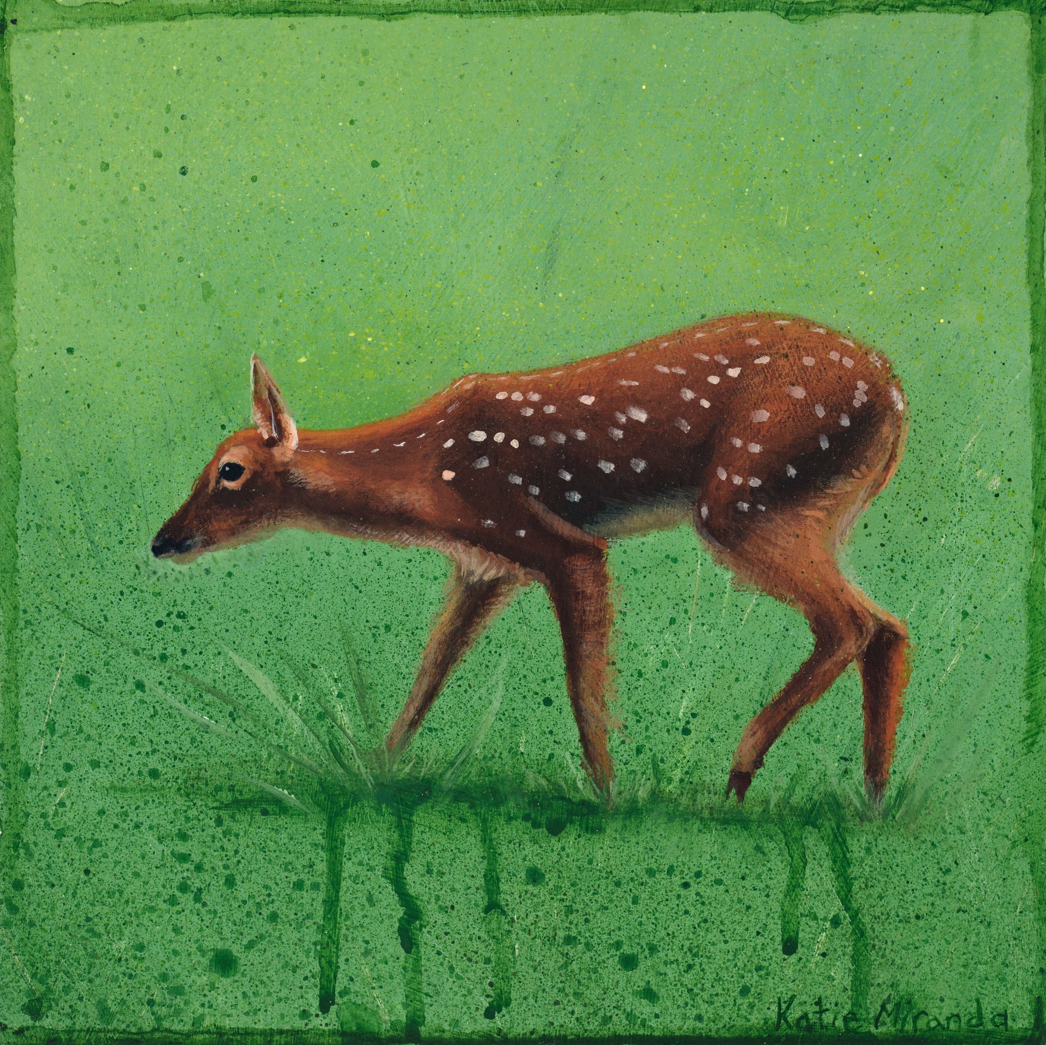 Two Fawn Paintings